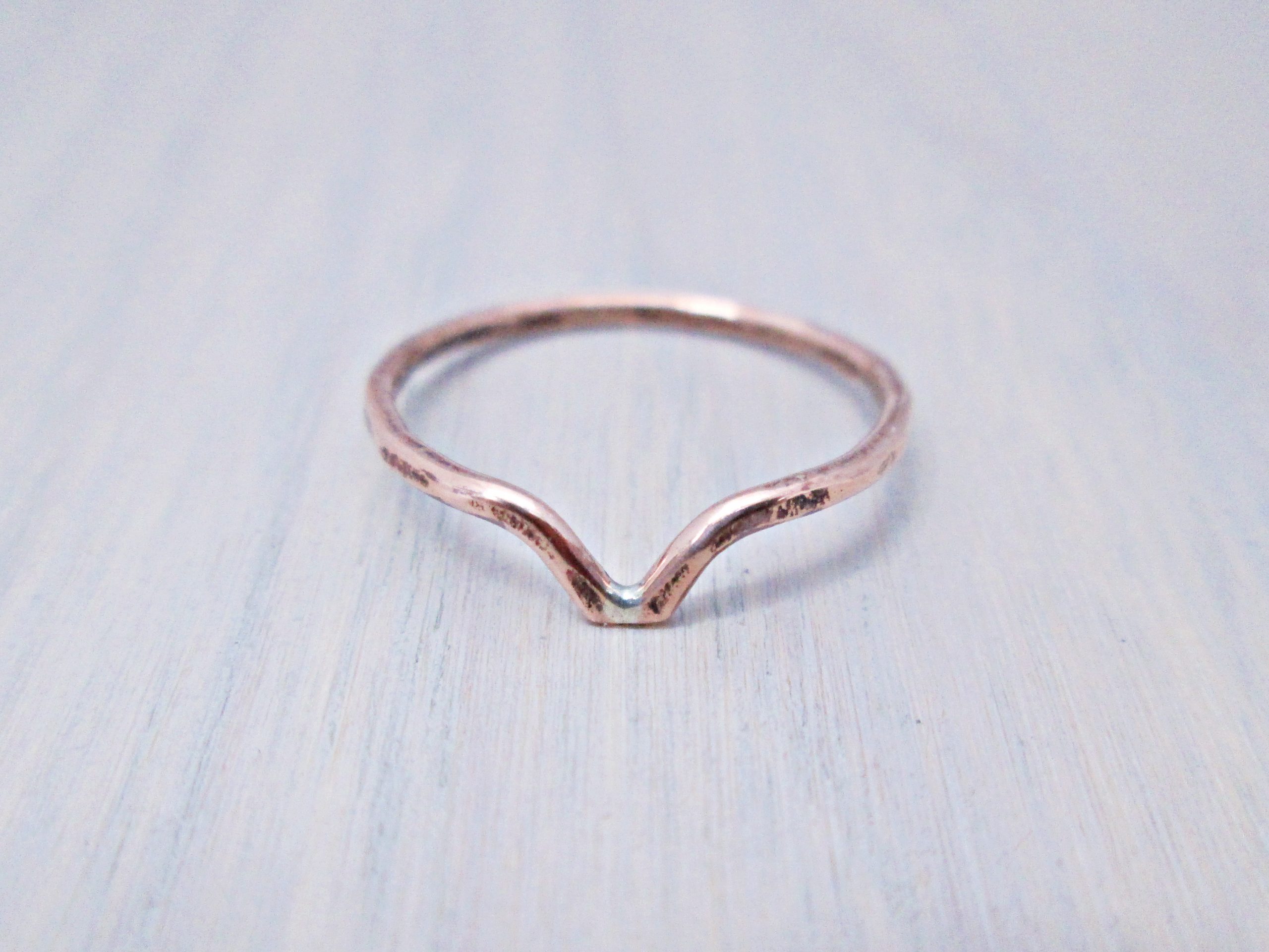 Chevron Stacking Ring | Copper | The Chestnut Forge
