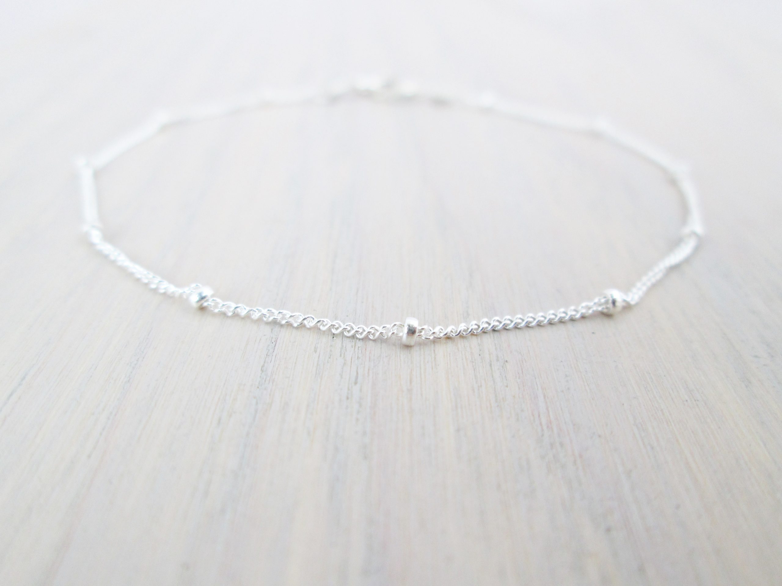 Sterling Silver Beaded Chain Bracelet | The Chestnut Forge
