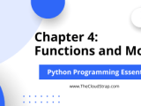 Chapter 4 Functions And Modules In Python Thecloudstrap
