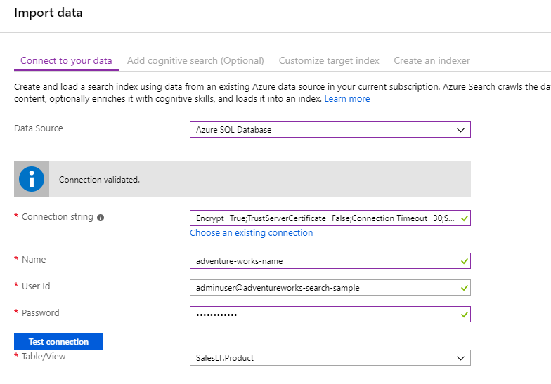 The Code Blogger - Setup Azure Search on SQL Azure Database