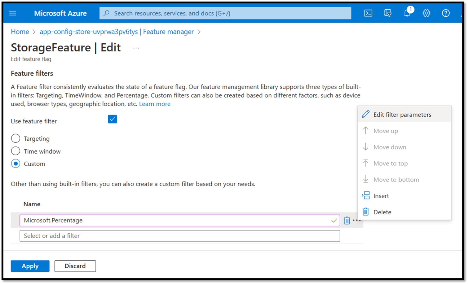 Conditional Feature Flags with Azure App Configuration Service Conditional Feature Flags with Azure App Configuration Service