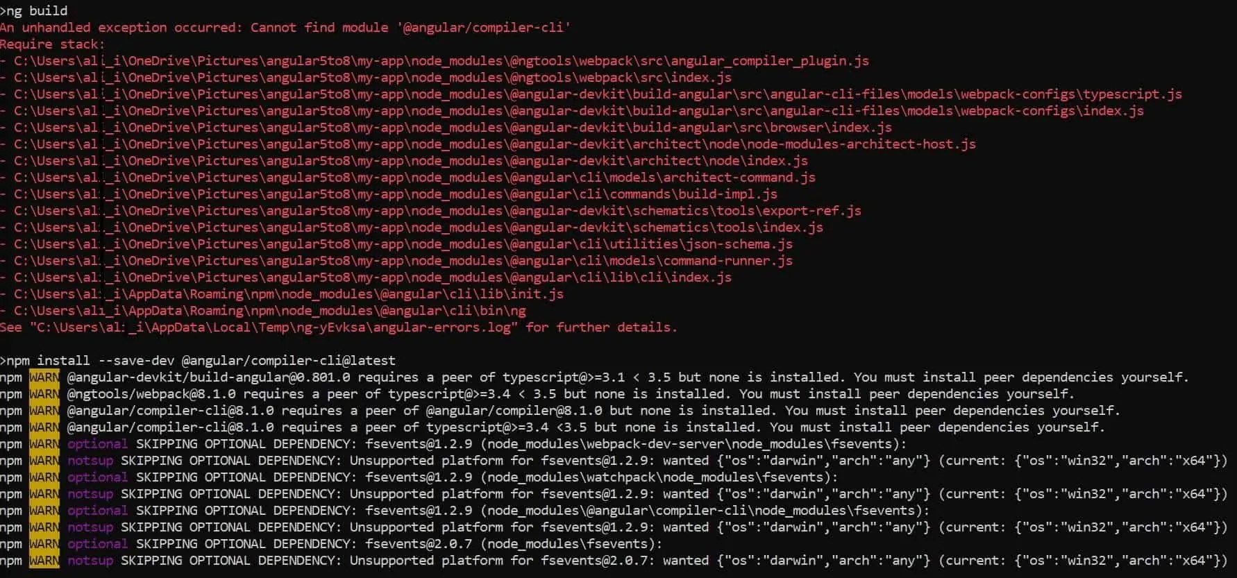 Angular CLI Common Commands, Error and Resolution dictionary | TheCodeBuzz