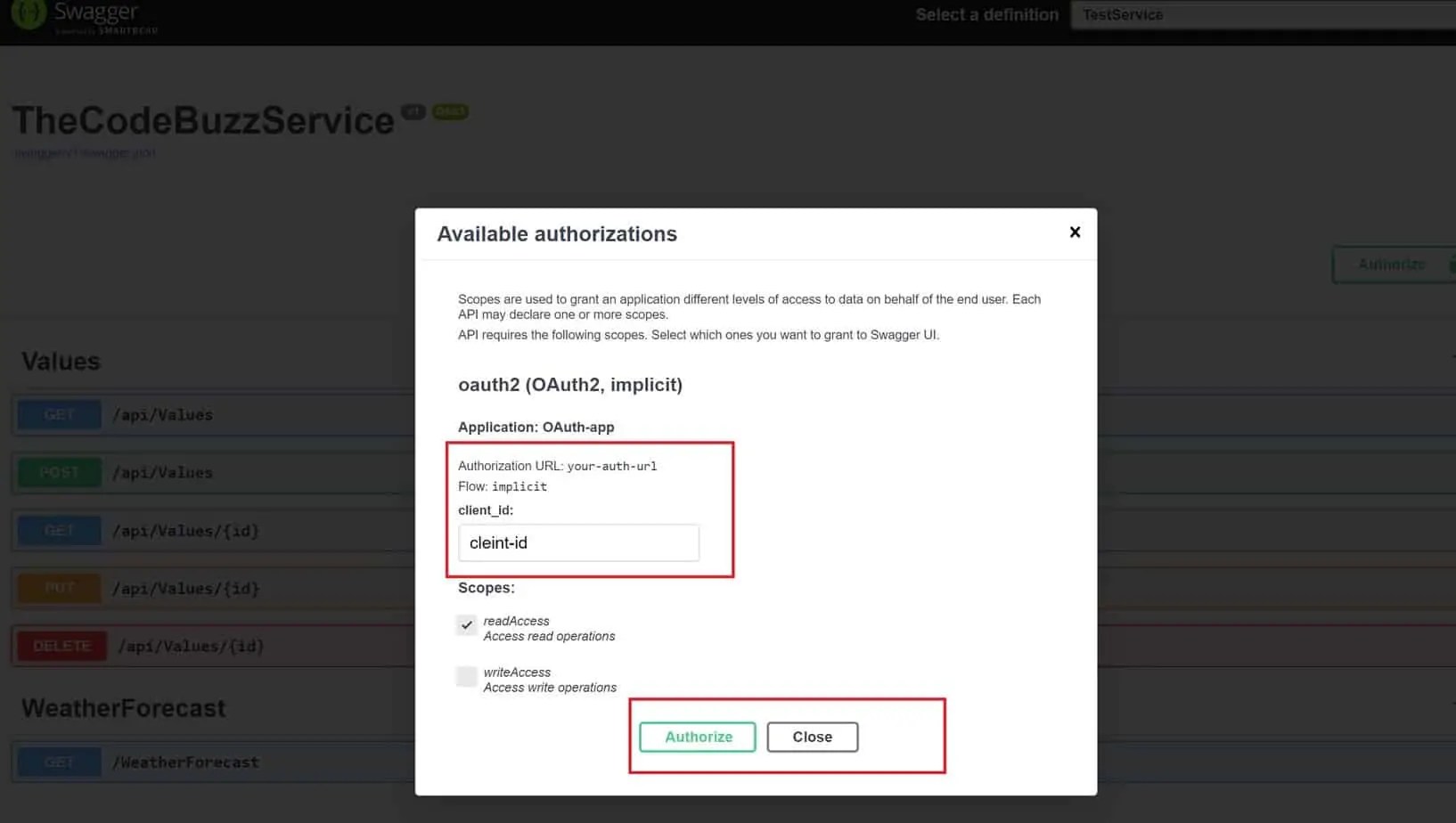 Oauth2 Authentication In Swagger Open Api Aspnet Core 30 Thecodebuzz 