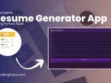 Resume Generator App Using Python