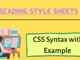 Css Syntax Structure And Rules With Example