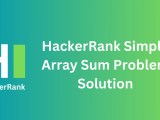 Hackerrank Simple Array Sum Problem Solution