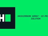 Hackerrank Array Ds Problem Solution