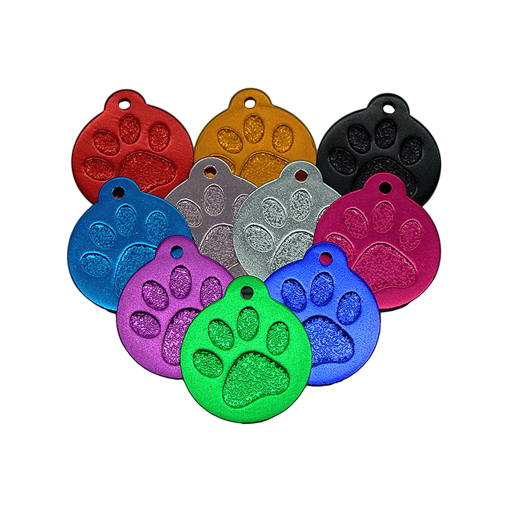 Laser Engraved Paw Print Dog Tag For Dogs - TheDoghouse