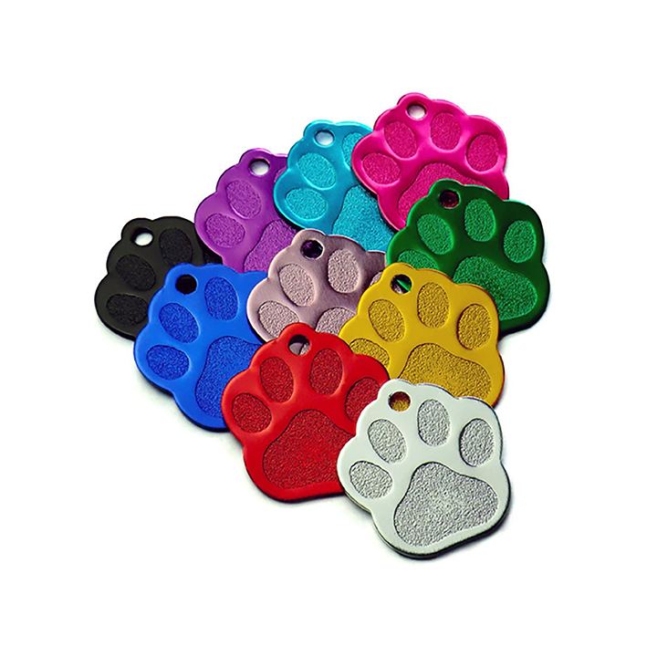 Laser Engraved Paw Shape Dog Paw Print Tag For Dogs - TheDoghouse