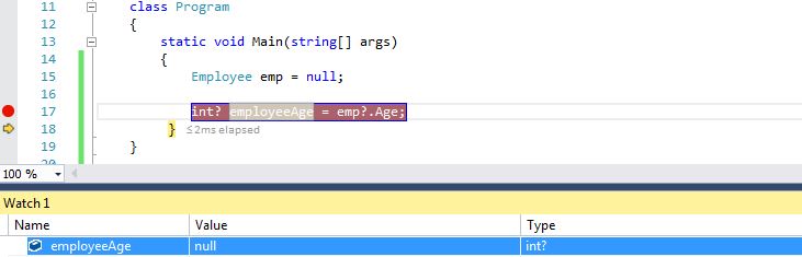 Understanding the Null Conditional Operator in C#