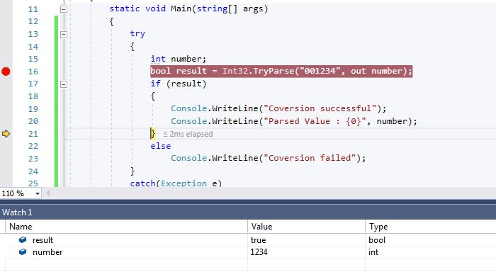 TryParse vs Parse in C# - A detailed analysis of their usage.