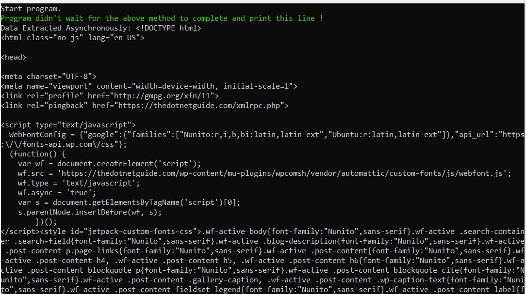 An Overview of Asynchronous programming in C#