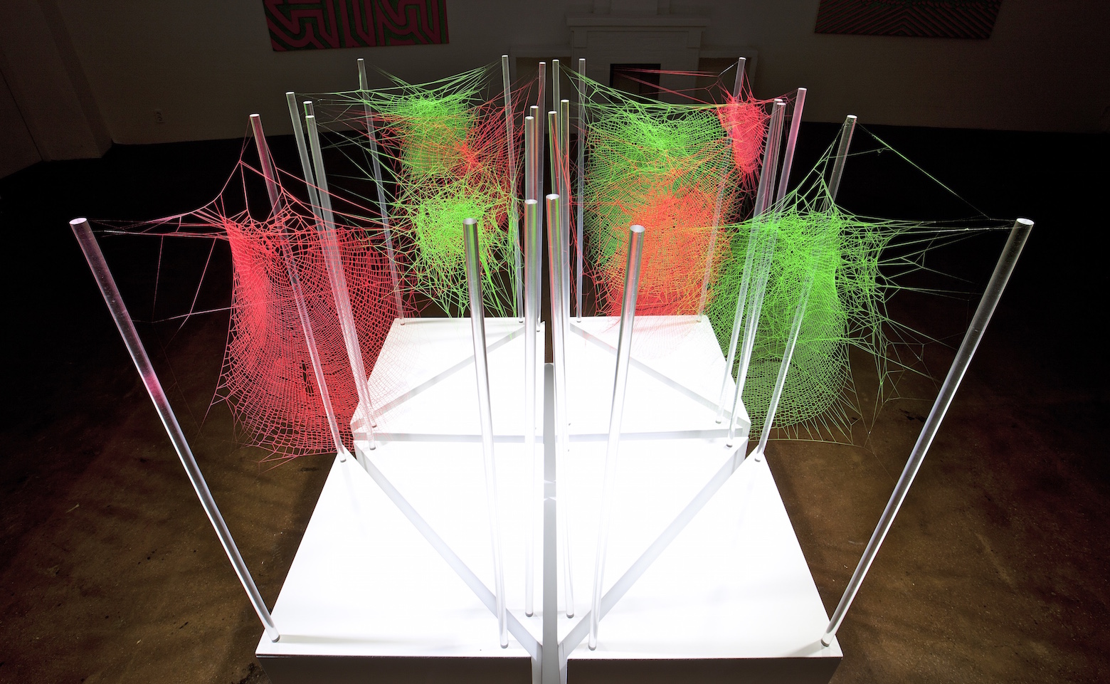 Michael Anthony Simon | Fluorescent Spider Web Sculptures - THE FIBER ...