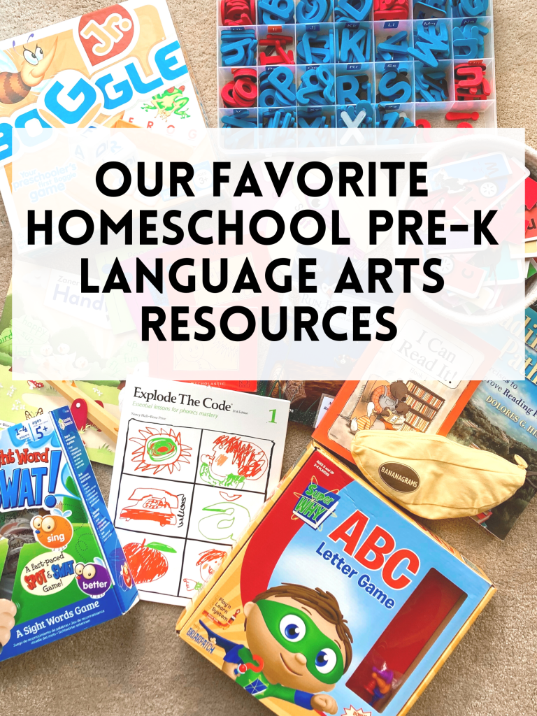 How We Homeschool: Pre-K Language Arts Resources - The Friendly Fig