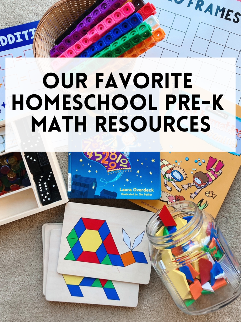 How We Homeschool: Pre-K Math Resources - The Friendly Fig