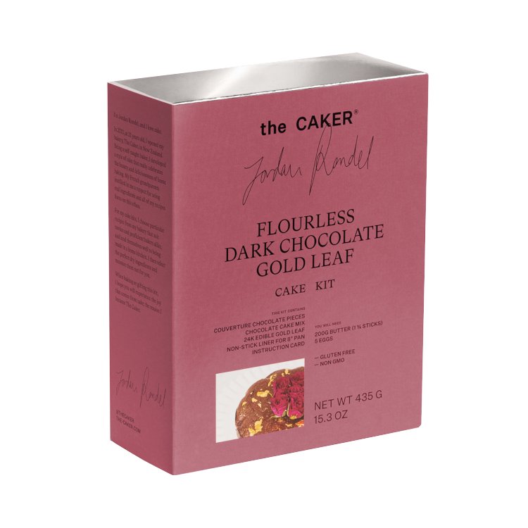 The Caker Dark Chocolate & Gold Leaf Cake Kit - The Lost Flower Shed