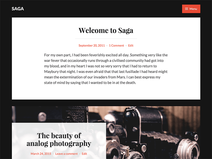 Saga Theme — WordPress.com