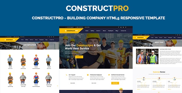 ConstructPro - Building Company HTML5 Responsive Template - WordPress Theme & Website Template