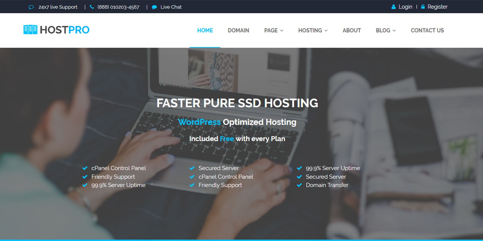 HostPro - Hosting HTML5 Template - WordPress Theme & Website Template