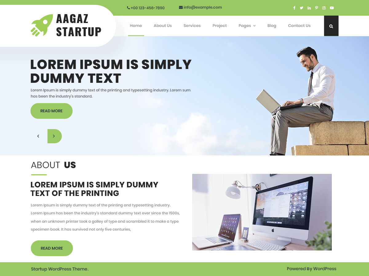 Aagaz Startup – WordPress theme | WordPress.org