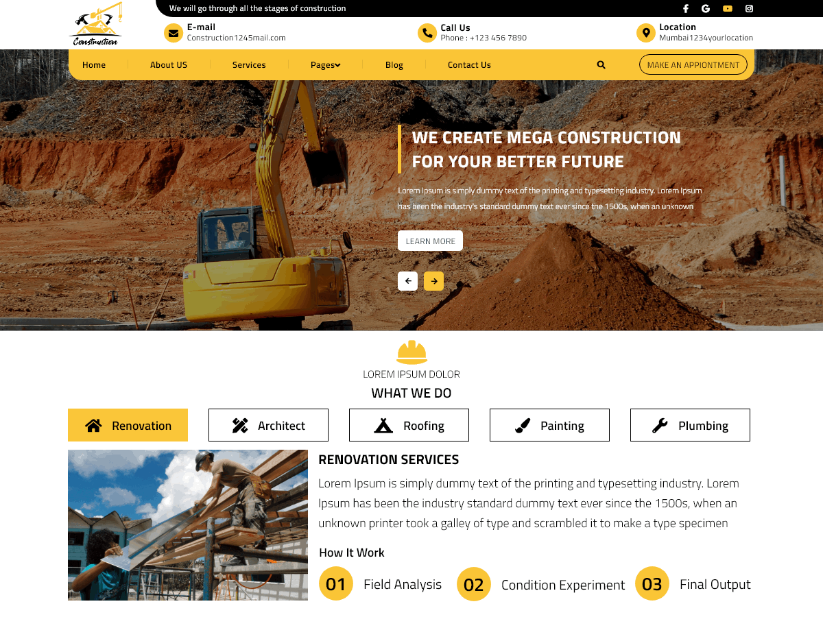 Architecture Construction – Tema WordPress | WordPress.org Angola