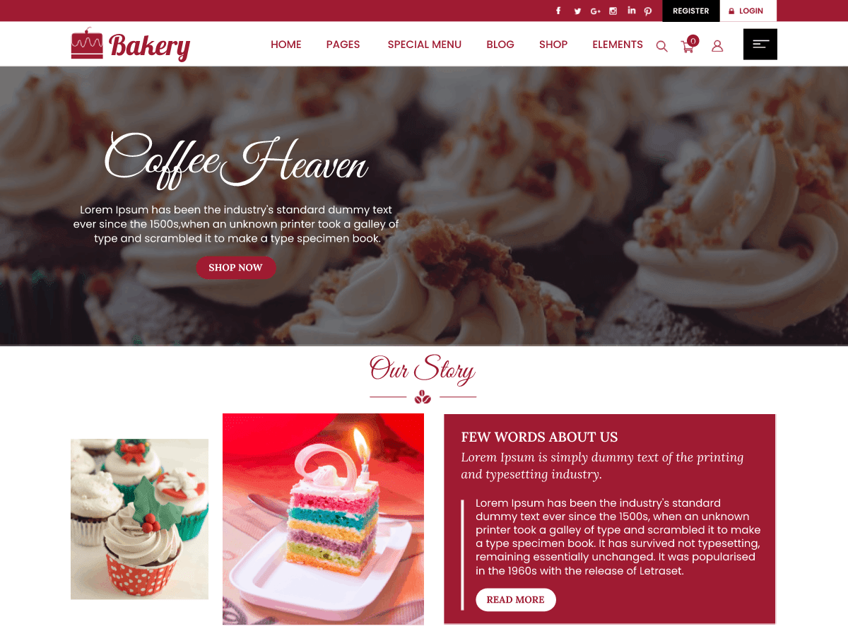 Bakery Cafe – WordPress theme | WordPress.org English (UK)