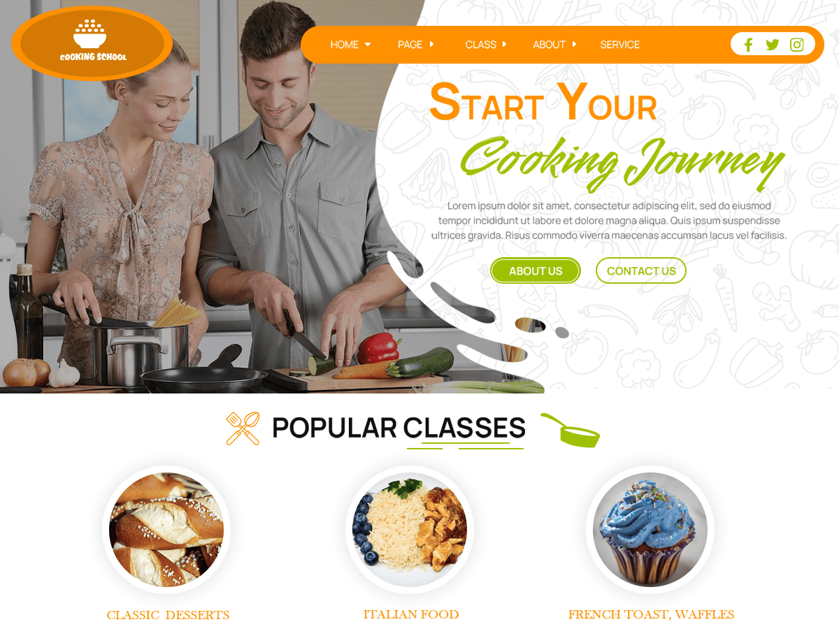 Cooking Classes – قالب ووردبريس | WordPress.org العربية