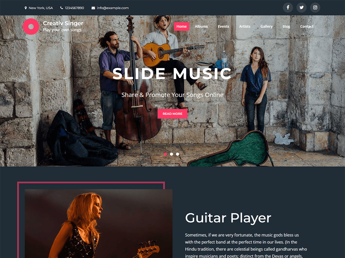 Creativ Singer – WordPress theme | WordPress.org