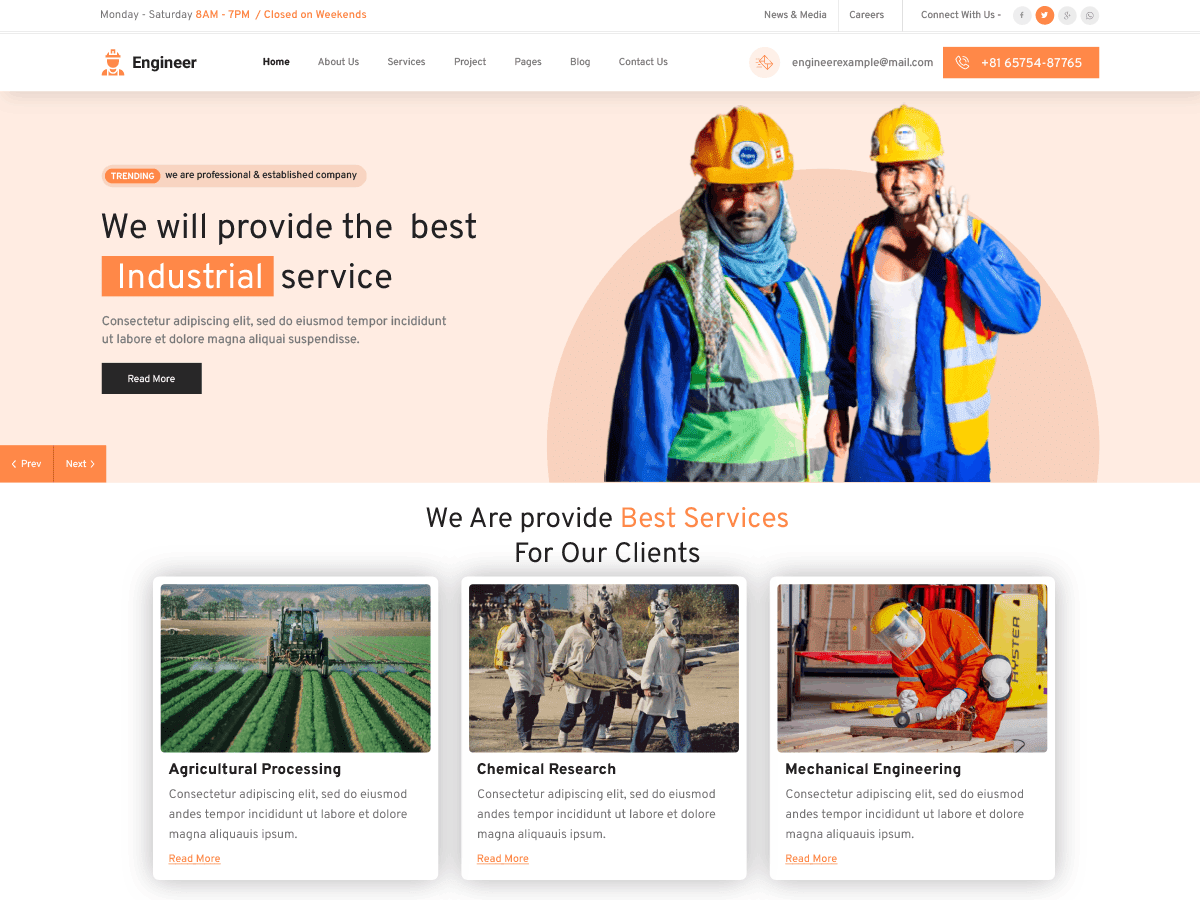 Engineering Manufacturing – WordPress theme | WordPress.org