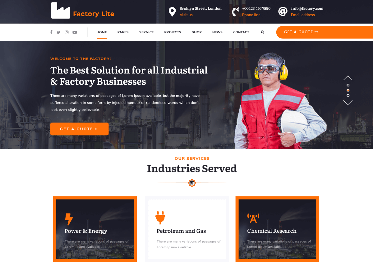 Factory Lite – WordPress theme | WordPress.org