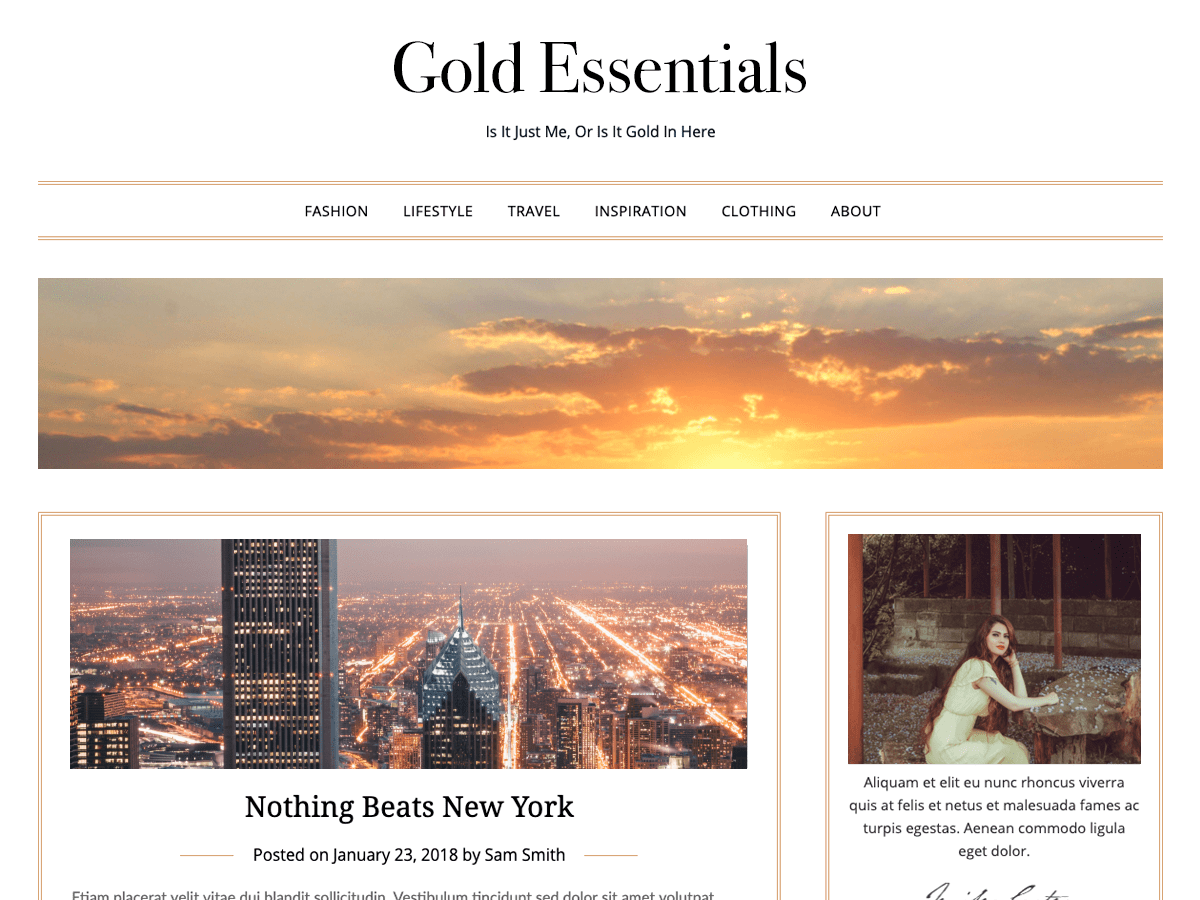 Gold Essentials | WordPress Theme | WordPress.org