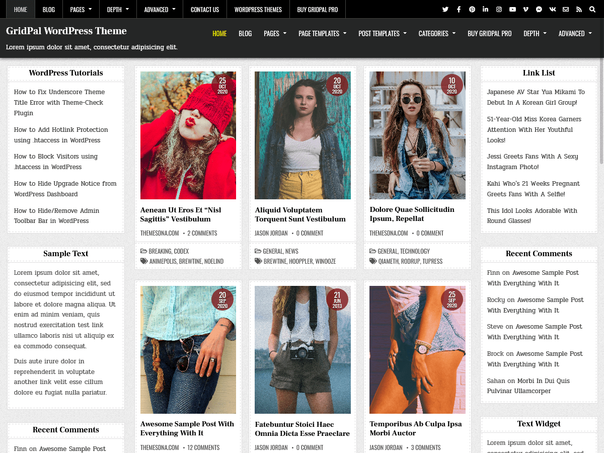 GridPal | WordPress Theme | WordPress.org