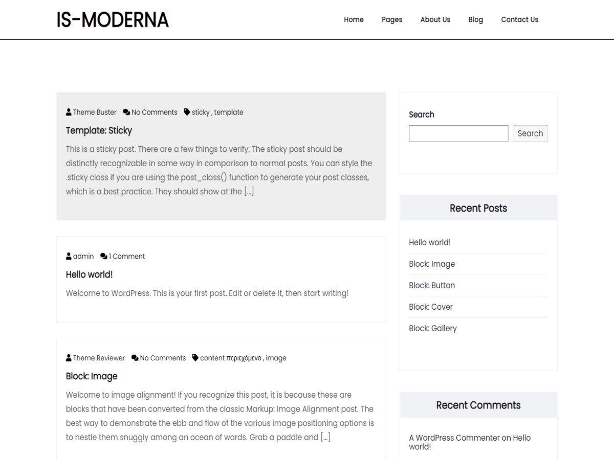 ISModerna – WordPress theme | WordPress.org