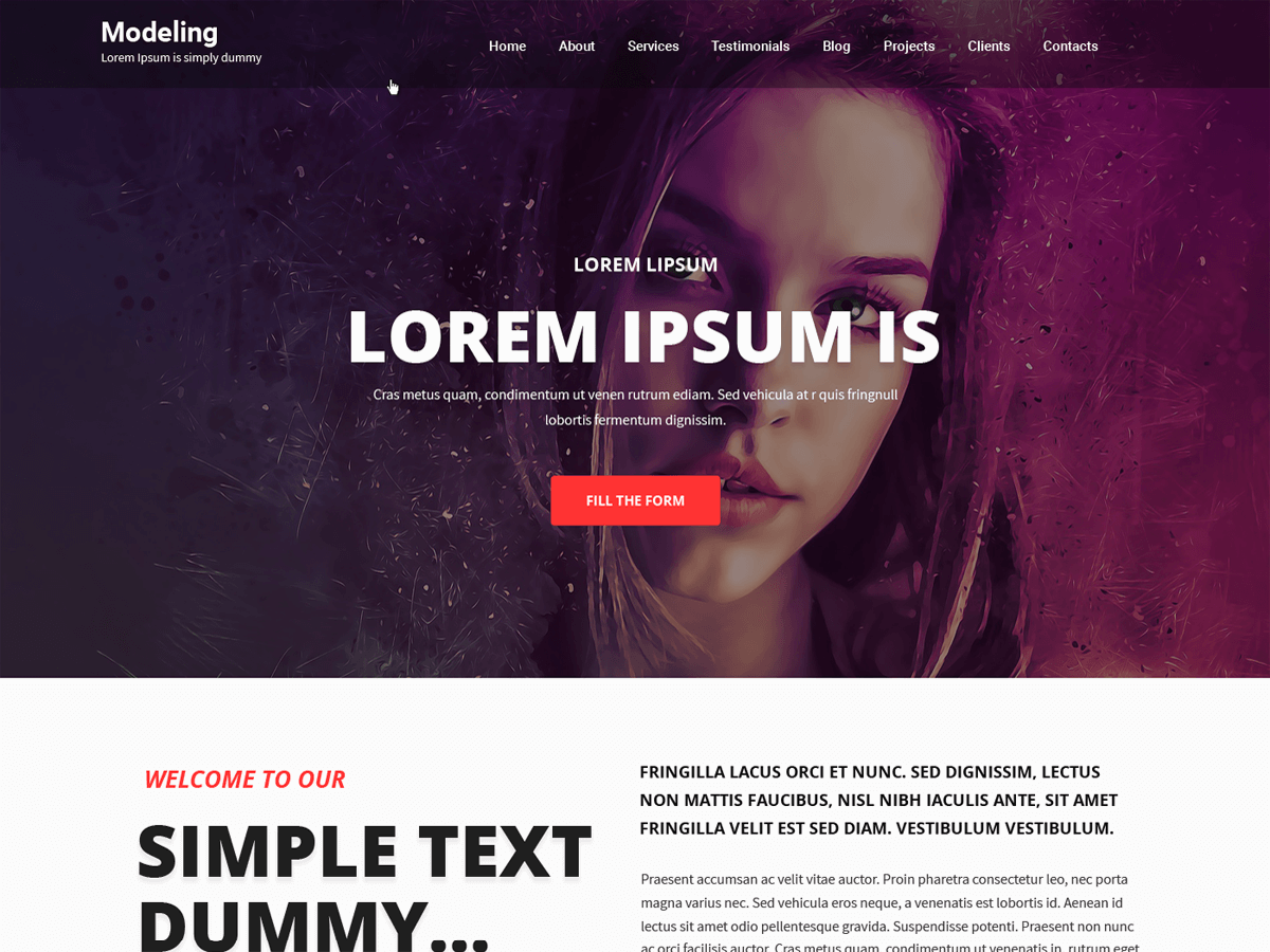 Modeling Lite – WordPress theme | WordPress.org