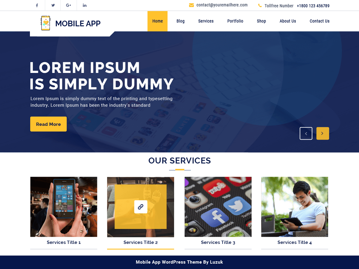 Multi Mobile App – Tema WordPress | es-ec.WordPress.org