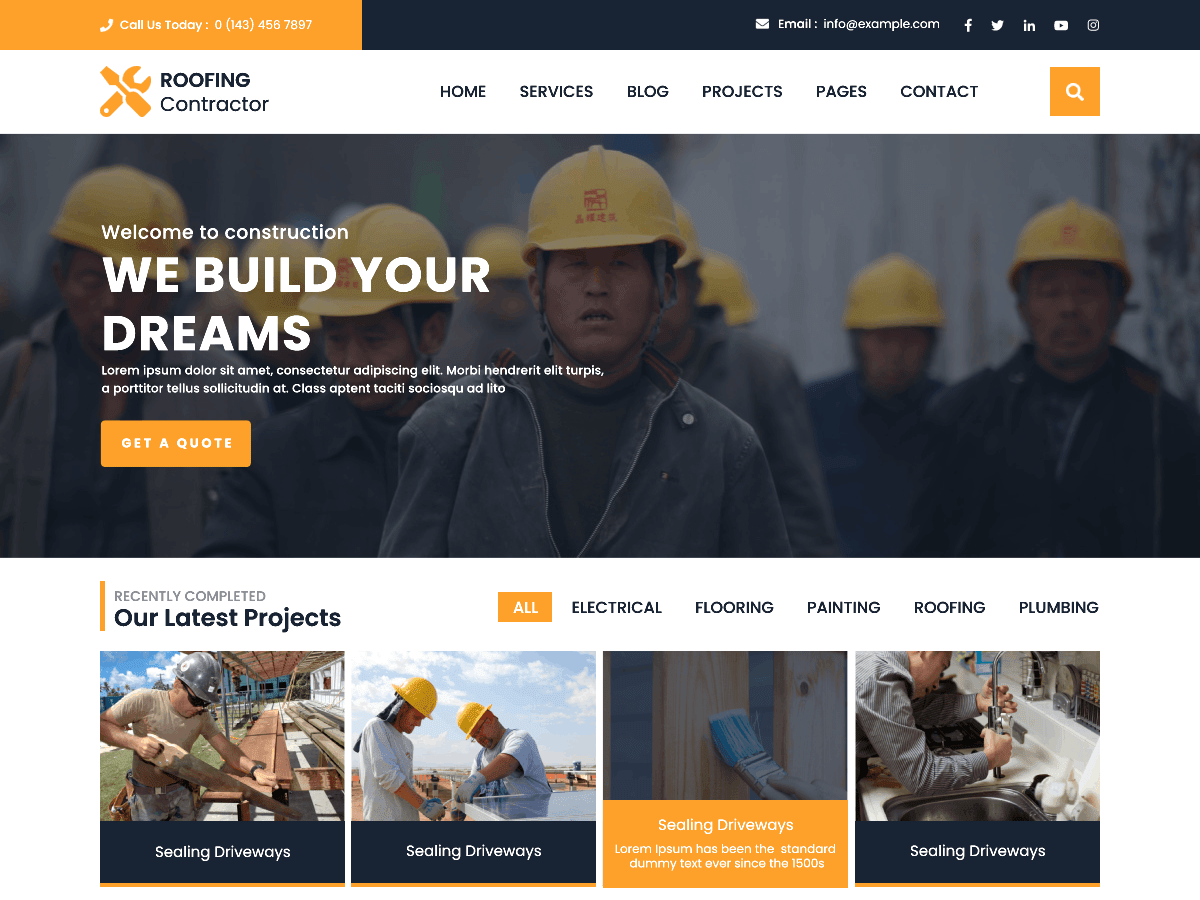 Roofing Contractor – WordPress theme | WordPress.org