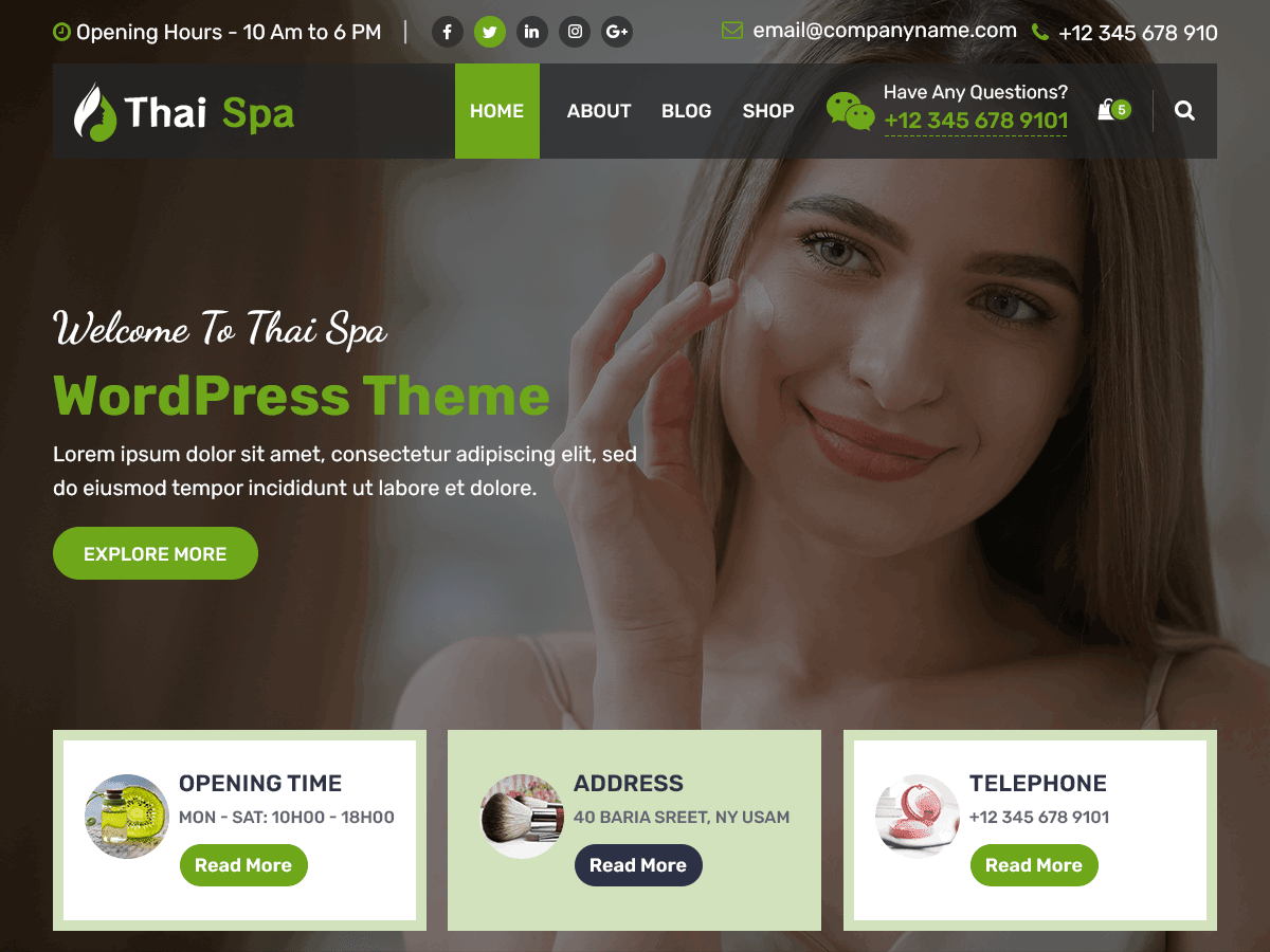 Thai Spa – Tema WordPress | WordPress.org Indonesia