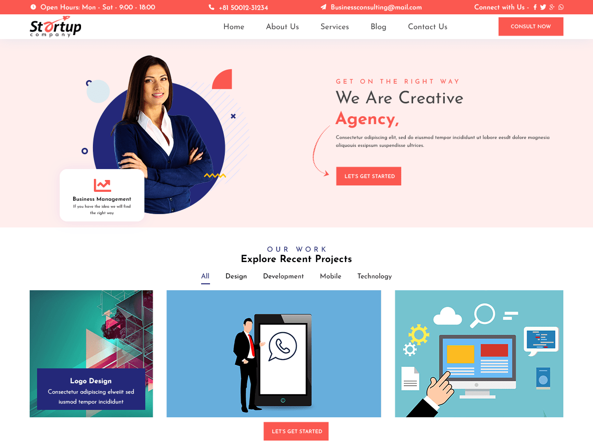 Unique Startup – Tema WordPress | es-ec.WordPress.org