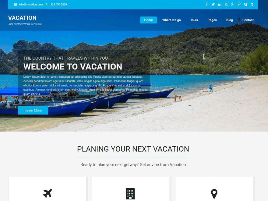 Vacation Lite | WordPress Theme | WordPress.org