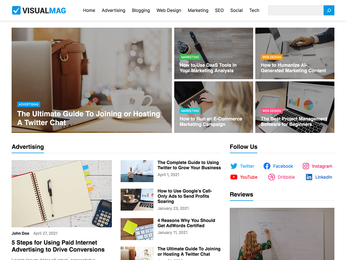 VisualMag – WordPress theme | WordPress.org English (UK)