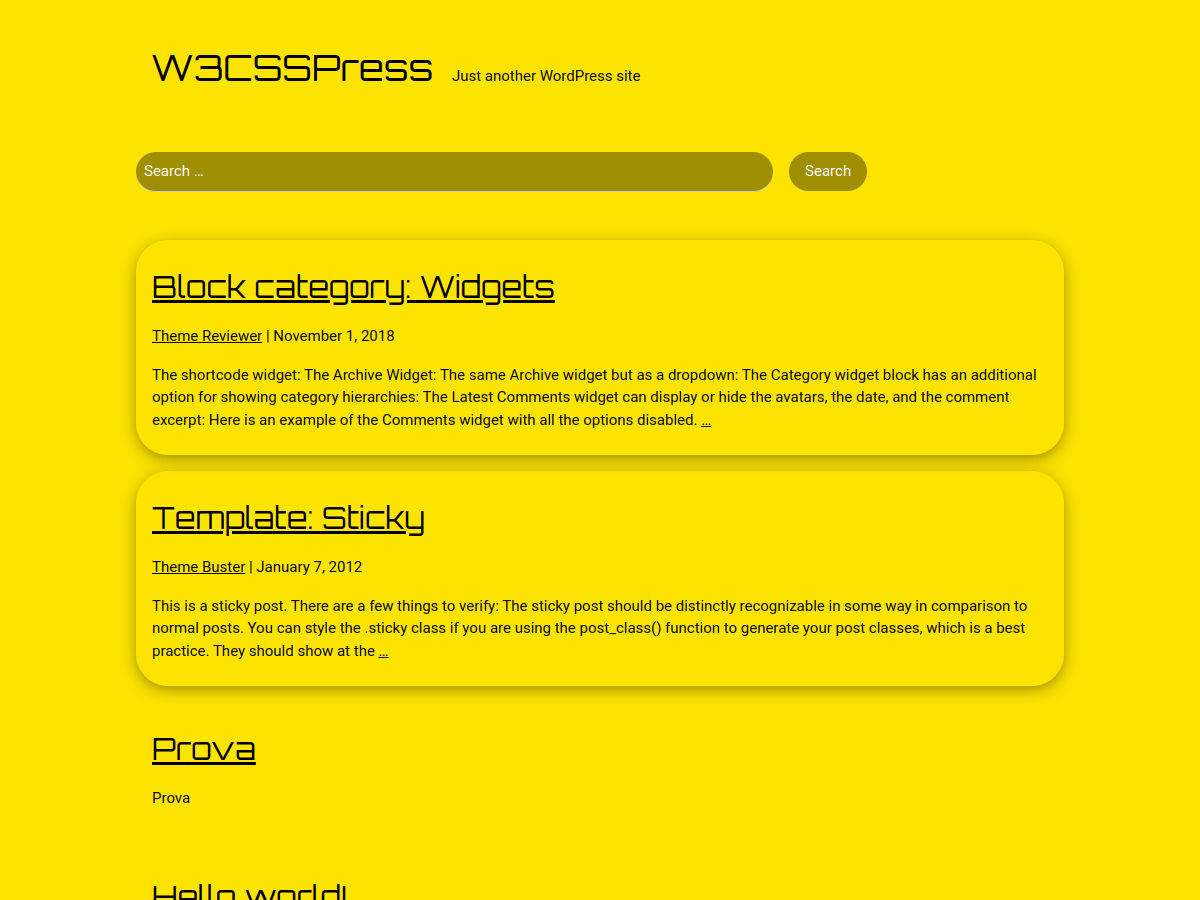W3CSSPress – Tema WordPress | es.WordPress.org