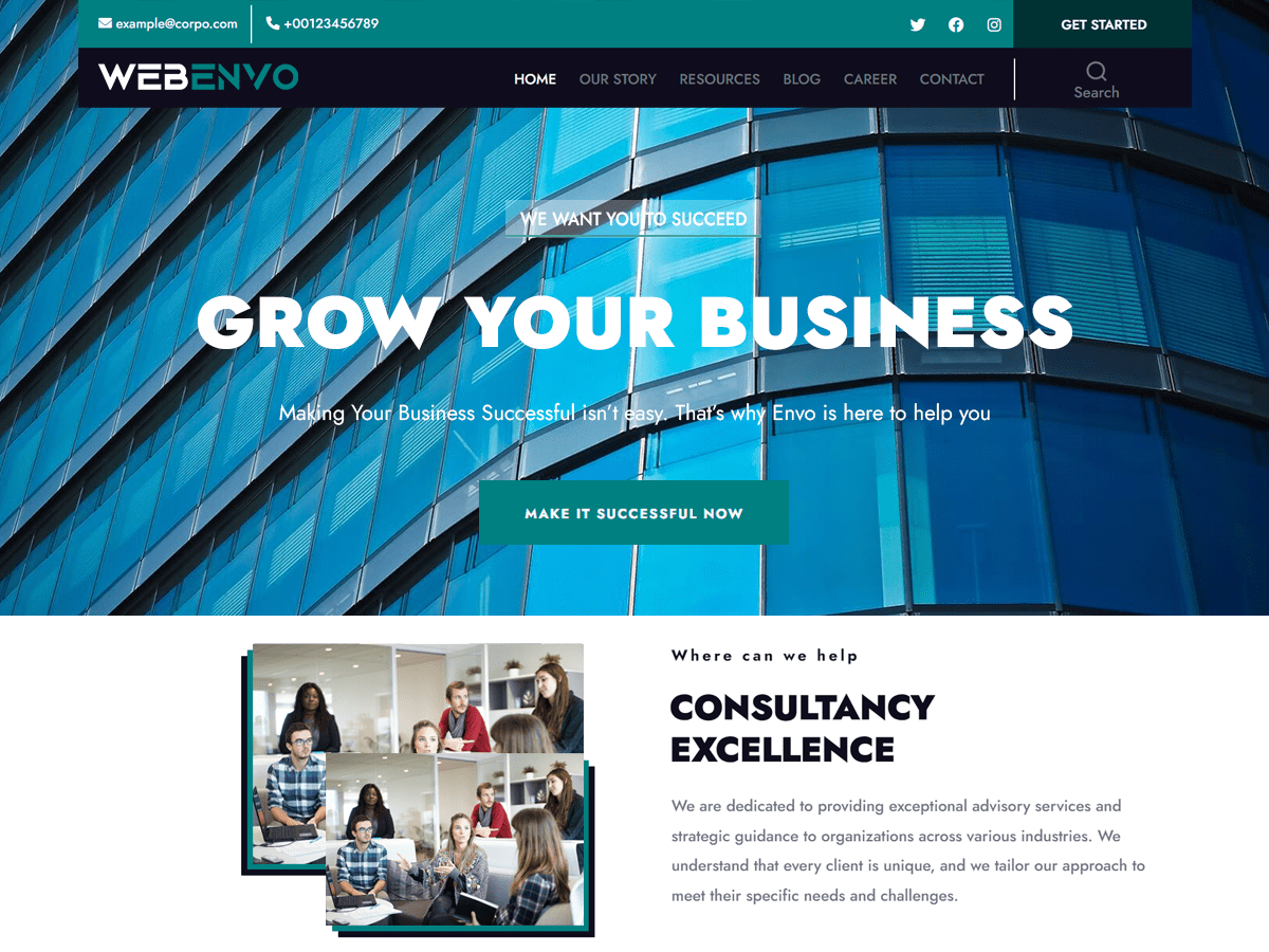 Webenvo – Tema WordPress | es-ec.WordPress.org