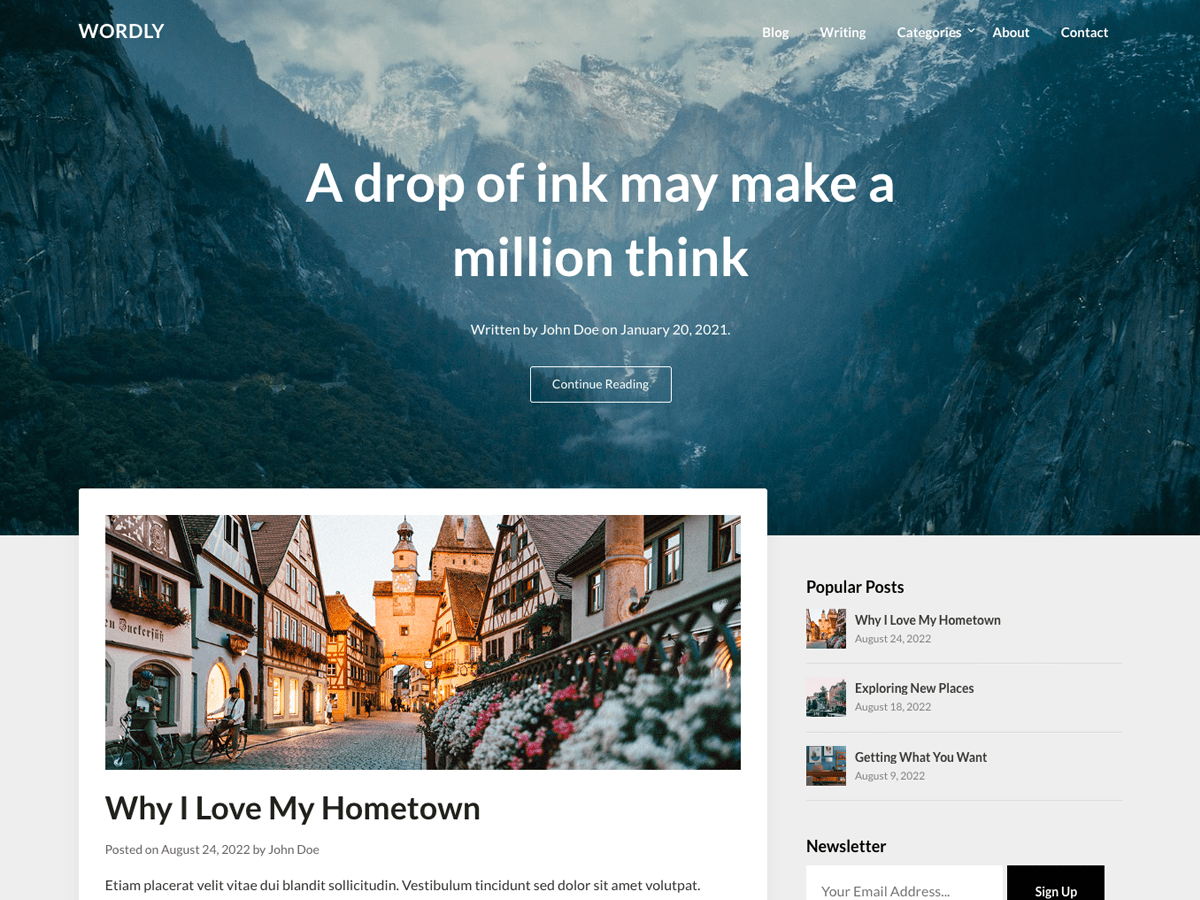 Wordly – WordPress theme | WordPress.org