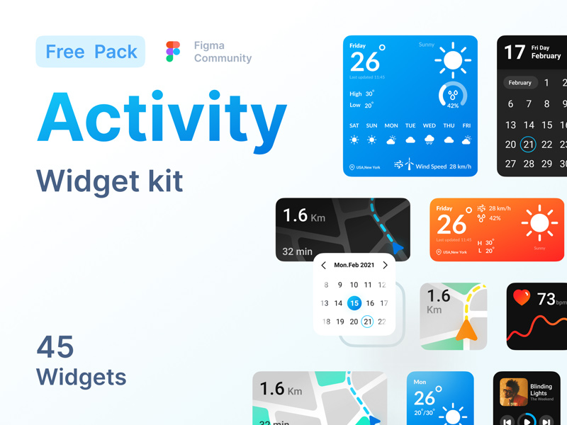 Free Activity Widget Kit for Figma | Theme-UI