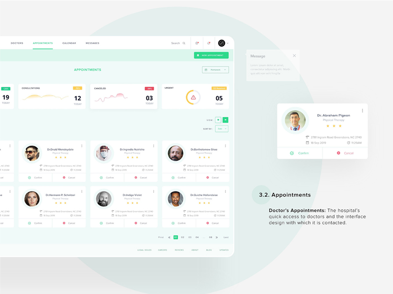 Medical Doctor's Dashboard Free UI KIT for Adobe XD | Theme-UI
