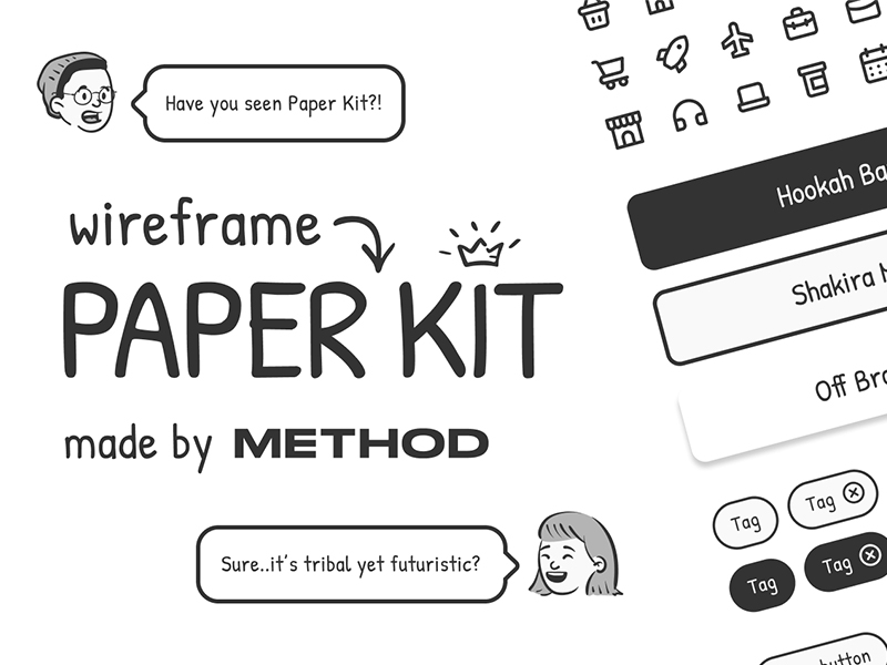 Paper Free Wireframe Kit | Theme-UI