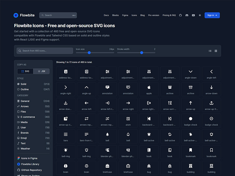 Flowbite Icons - 430+ Solid and Outline Free SVG Icons | Theme-UI