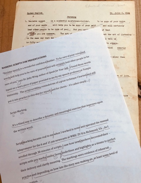 Marking Scripts For Presentations - The M Network