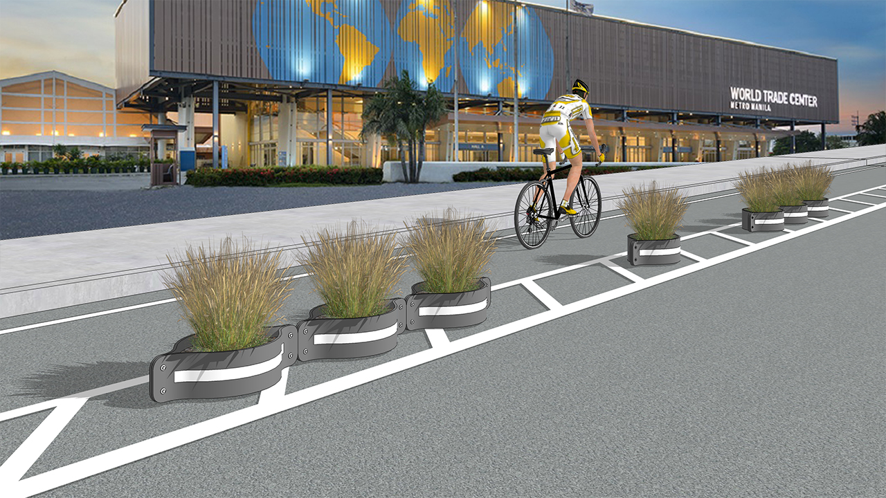 This idea for a road barrier uses recycled tires for urban ...