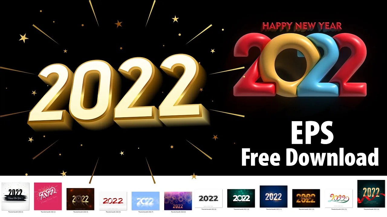Creative 2022 Text Vector Template Free Download - Thendral Barathi
